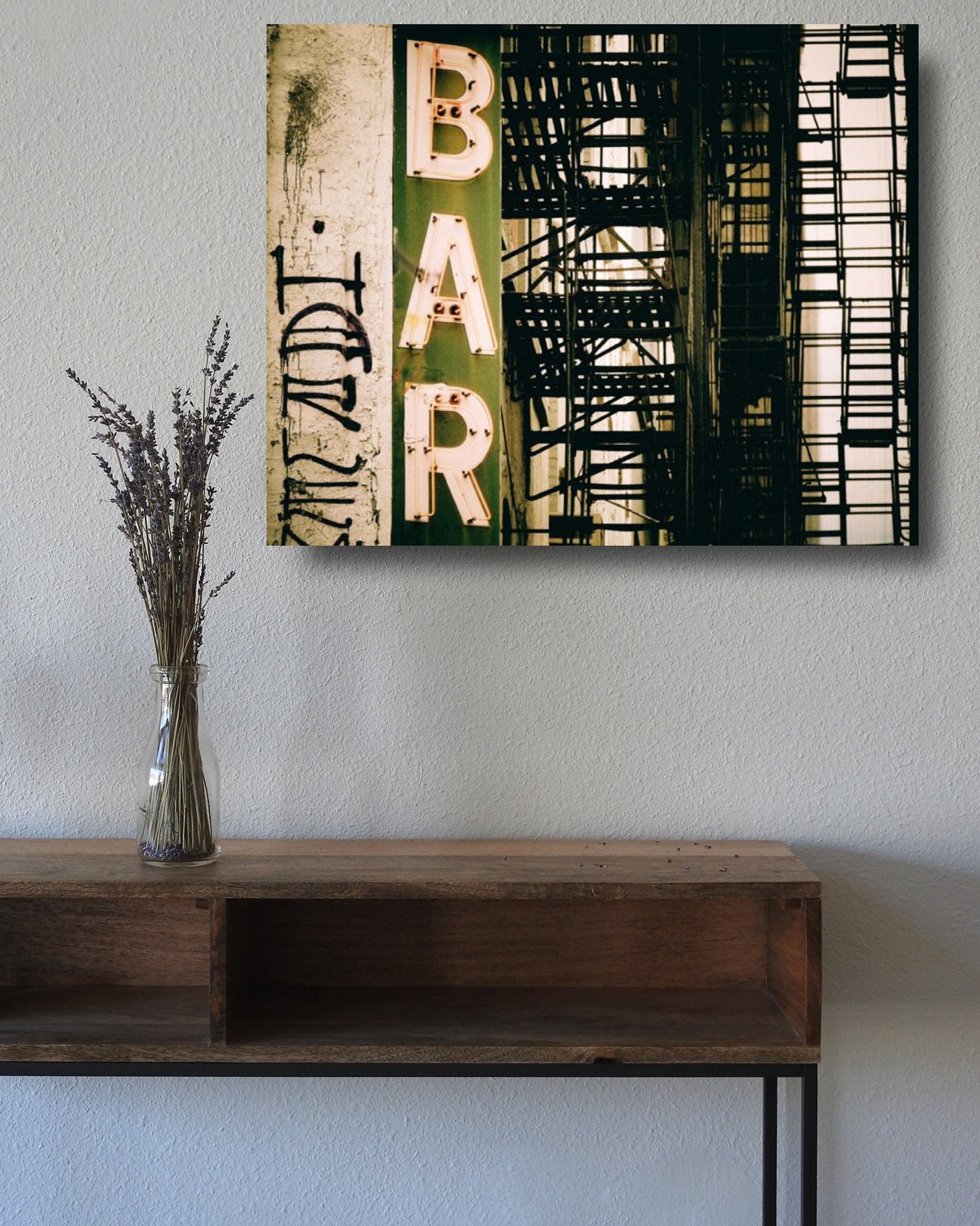 Sign Photograph Bar Sign Green Bar Sign Fire Escape - Etsy