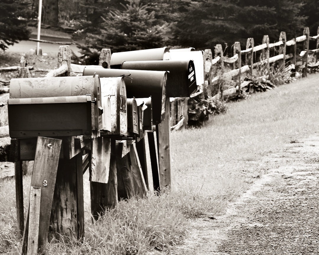 Country Road Mailboxes Landscape Photograph - Rural Wall Decor - Etsy