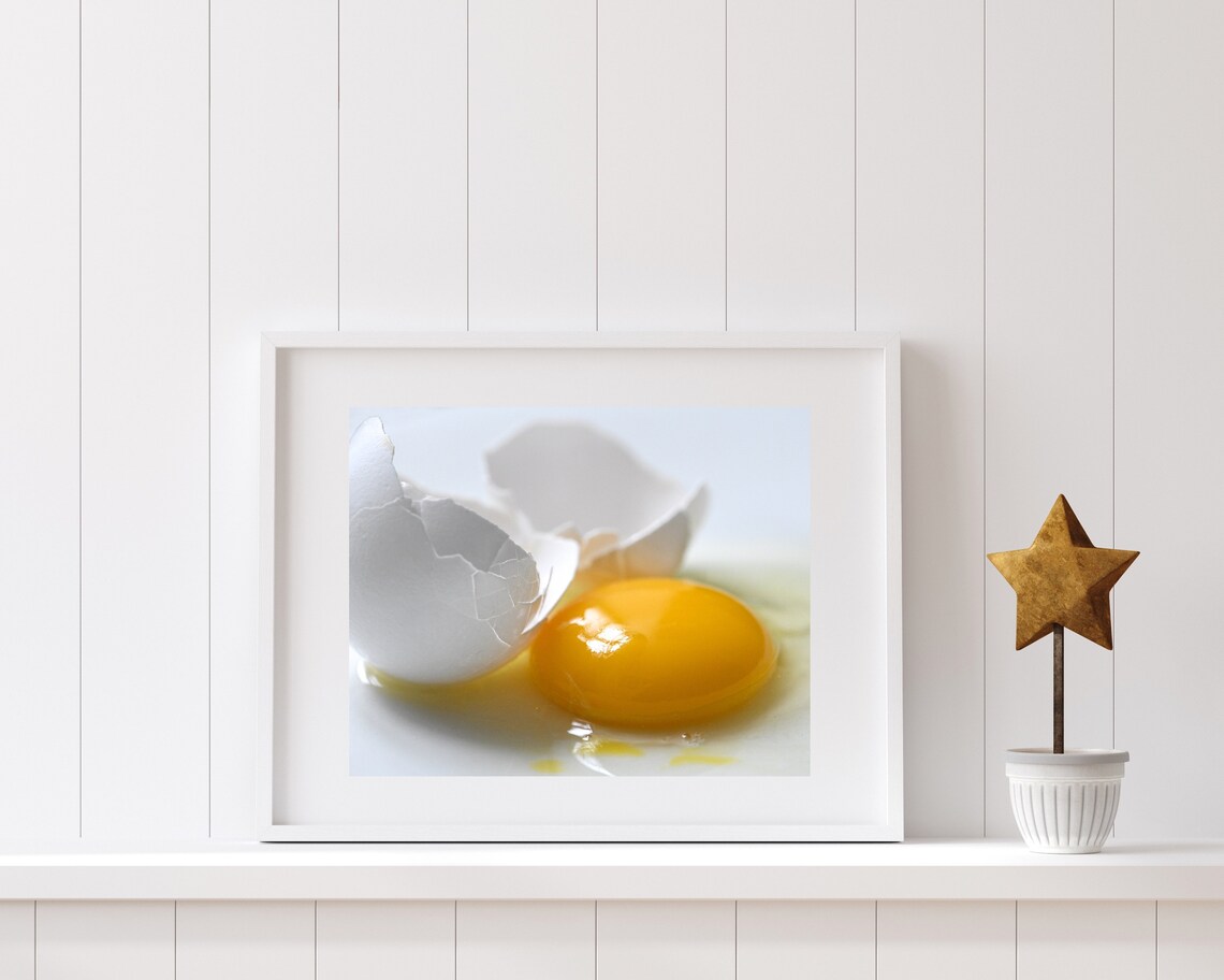 Egg Photograph Kitchen Wall Decor Chicken Egg Egg Wall | Etsy