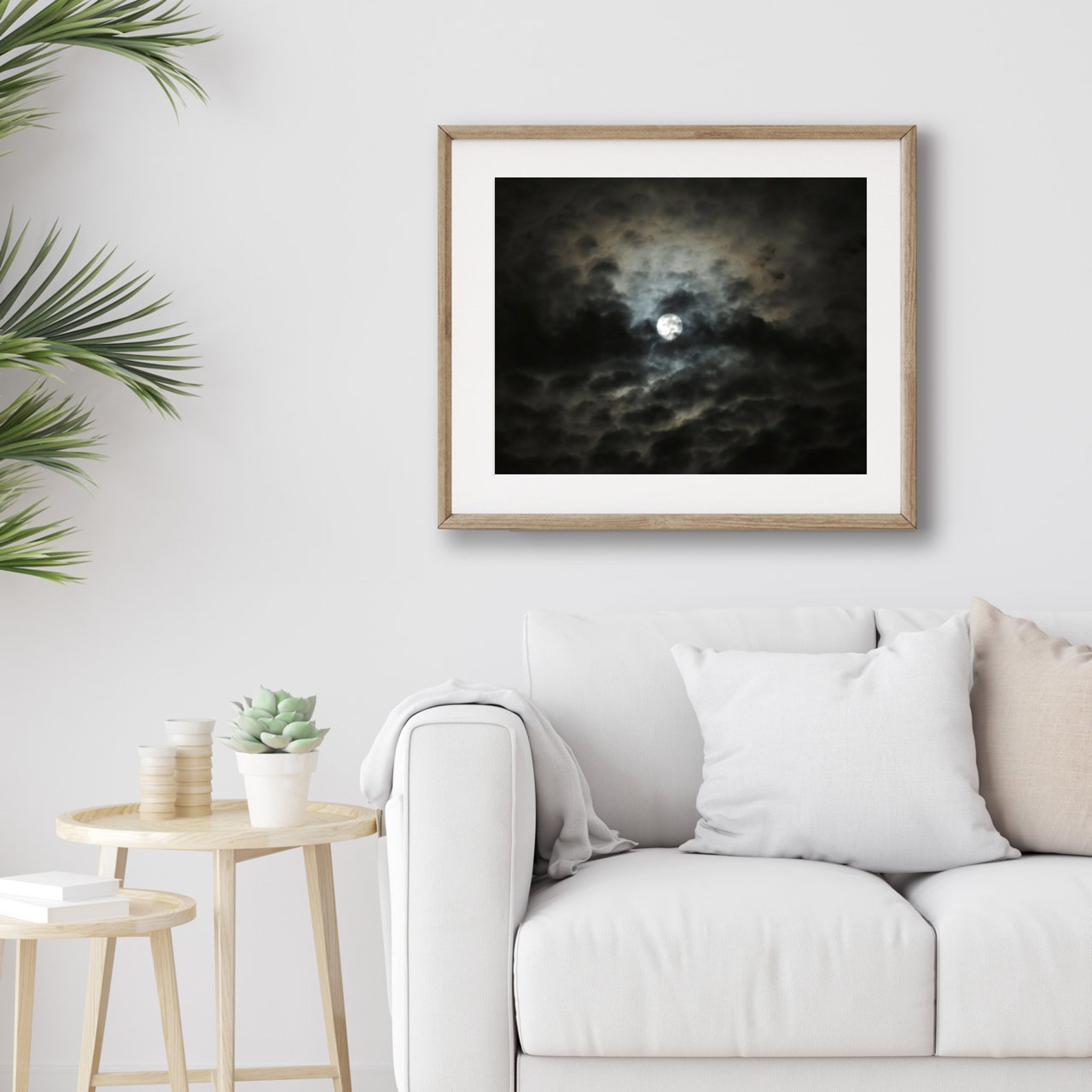 Moon Photography Full Moon Peeka Boo Moon Clouds & - Etsy