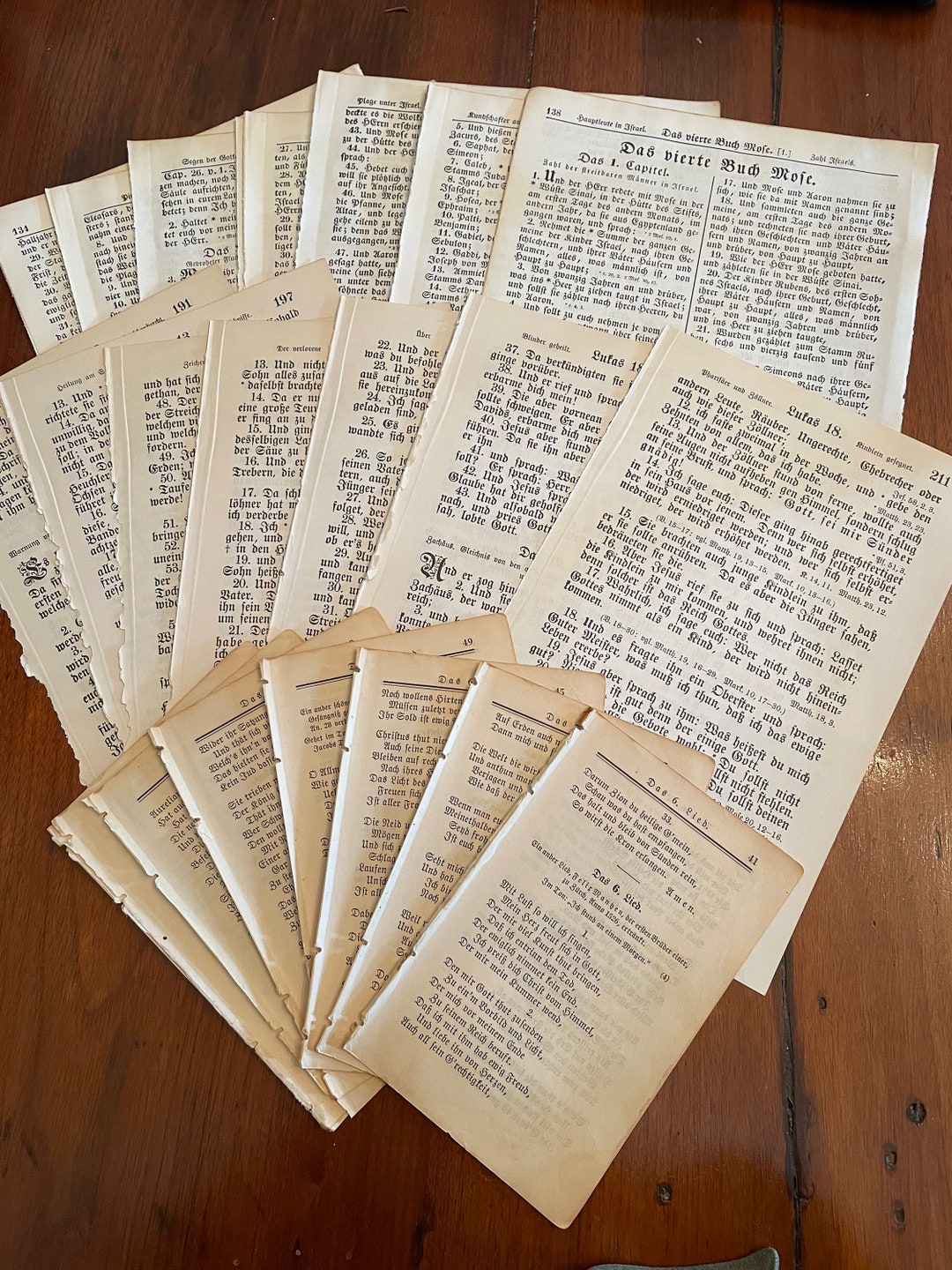 45 Vintage German Book Pages, German Bible Pages & Song Book Pages ...