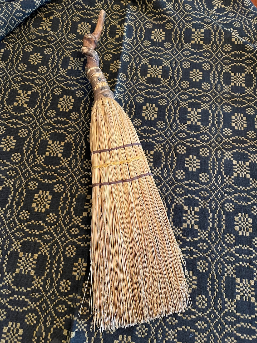 Vintage Hearth Broom 21 Lovely Twisted Wood Handle - Etsy