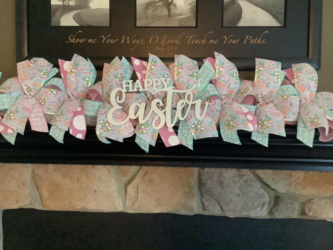 Easter Garland, Easter Decoration, Spring Garland, Easter Egg Decor ...
