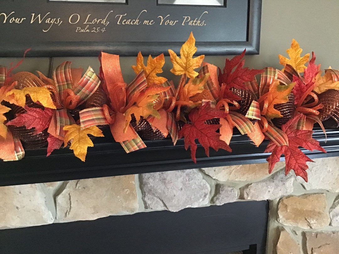 Fall Garland, Fall Decoration, Staircase Garland, Doorway Garland, Fall ...
