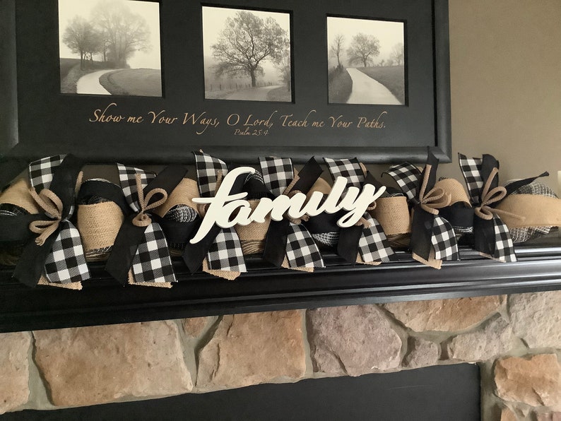 Farmhouse Decor Farmhouse Garland Buffalo Plaid Decor - Etsy