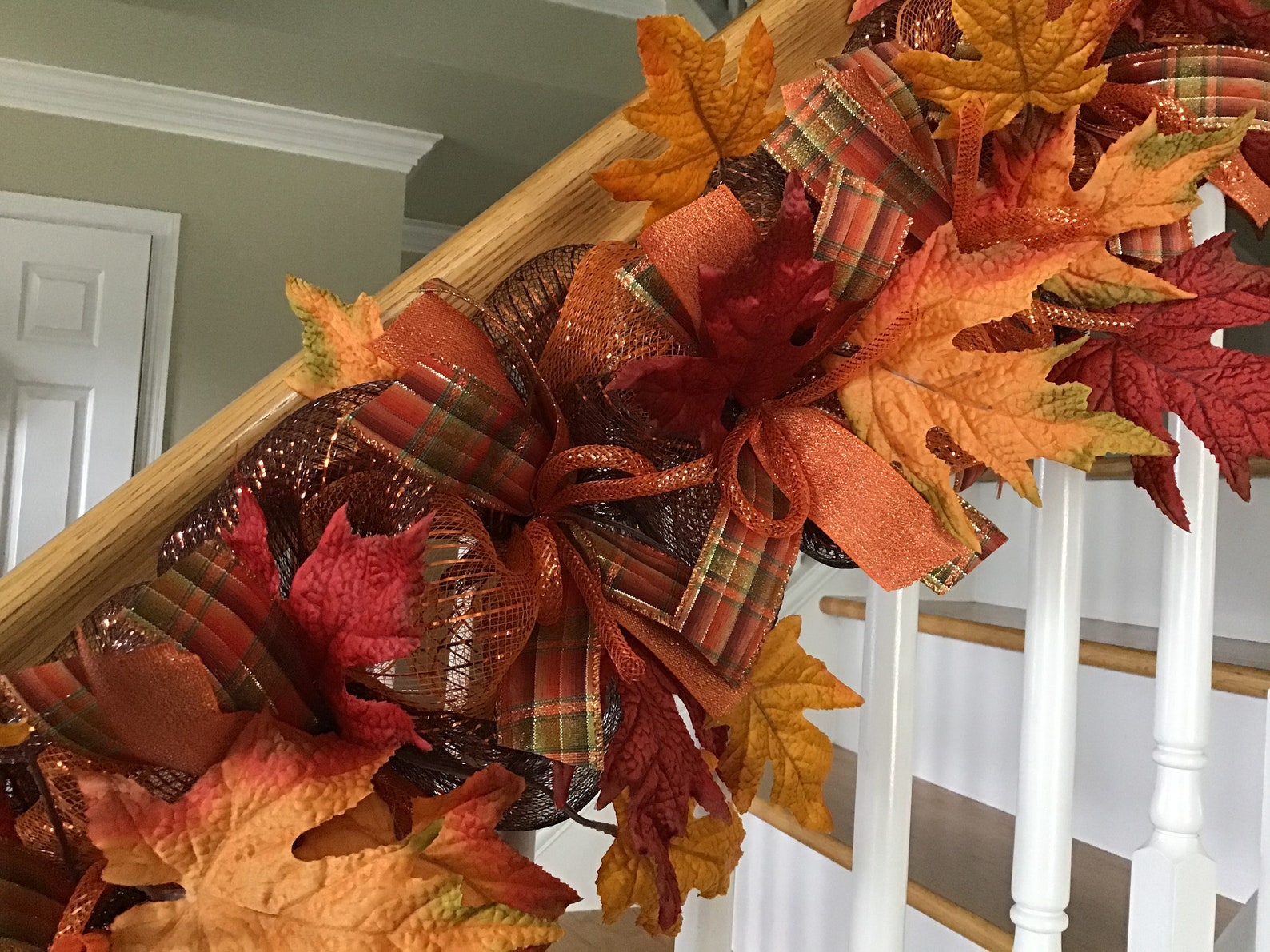 Fall Garland, Fall Decoration, Staircase Garland, Doorway Garland, Fall ...