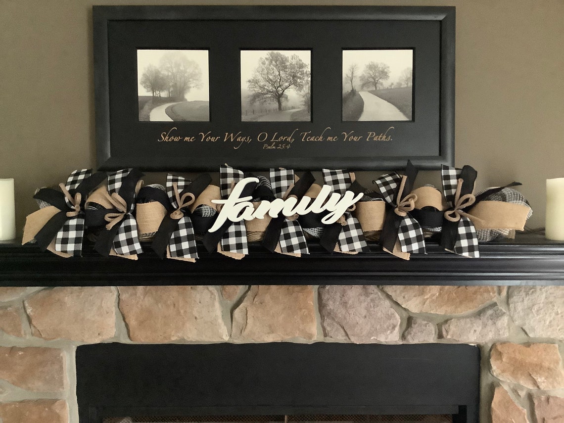 Farmhouse Decor Farmhouse Garland Buffalo Plaid Decor - Etsy