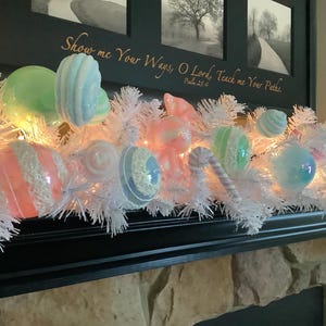 Pastel Christmas Candy Fireplace Mantle Garland - Etsy