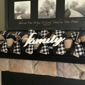 Farmhouse Decor, Farmhouse Garland, Buffalo Plaid Decor, Mantle Garland ...