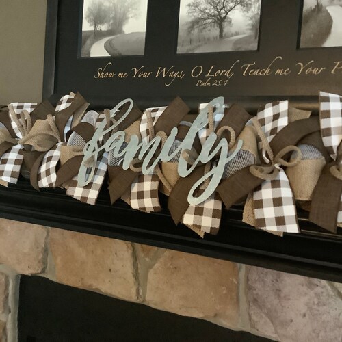 Fall Farmhouse Garland Welcome Decor Buffalo Plaid Decor - Etsy