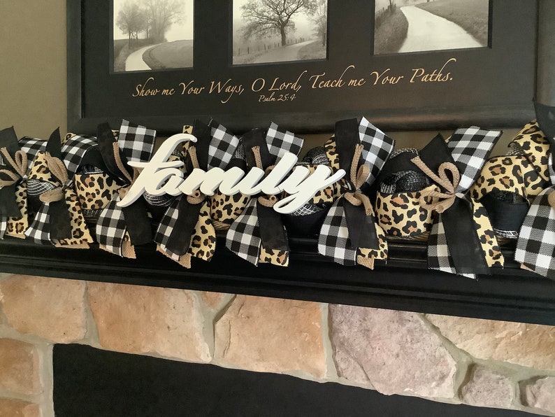 Farmhouse Decor Farmhouse Garland Buffalo Plaid Decor | Etsy