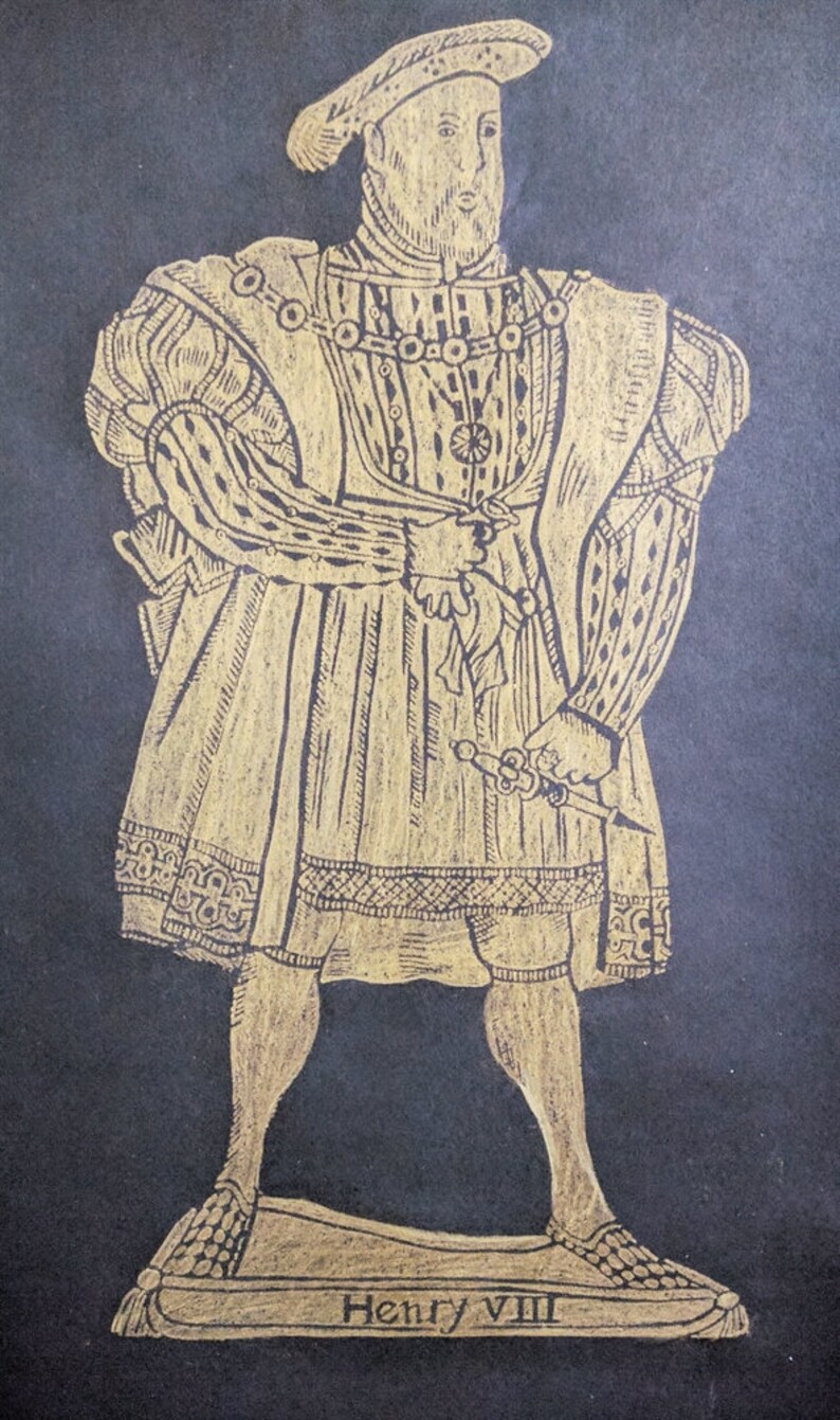 Brass Rubbing of Henry VIII, Grave Rubbing, Historical Art, Medieval ...