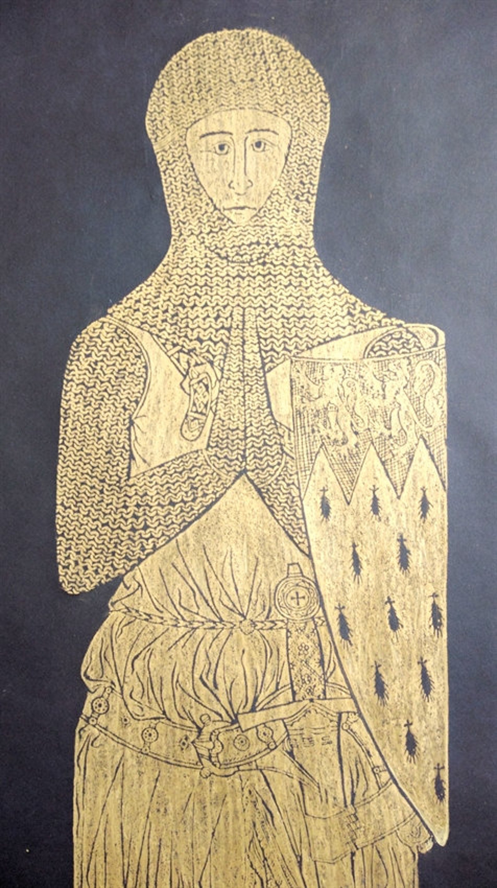 Sir Robert D'bures, Handmade Brass Rubbing, Grave Rubbing, Historical ...