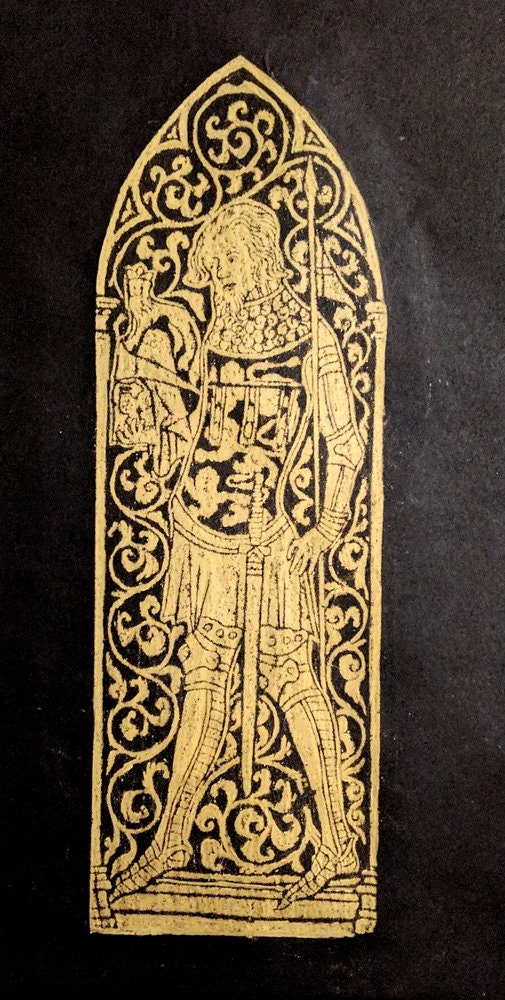 Sir Hugh Hastings Handmade Brass Rubbing Set of Three, Grave Rubbing ...