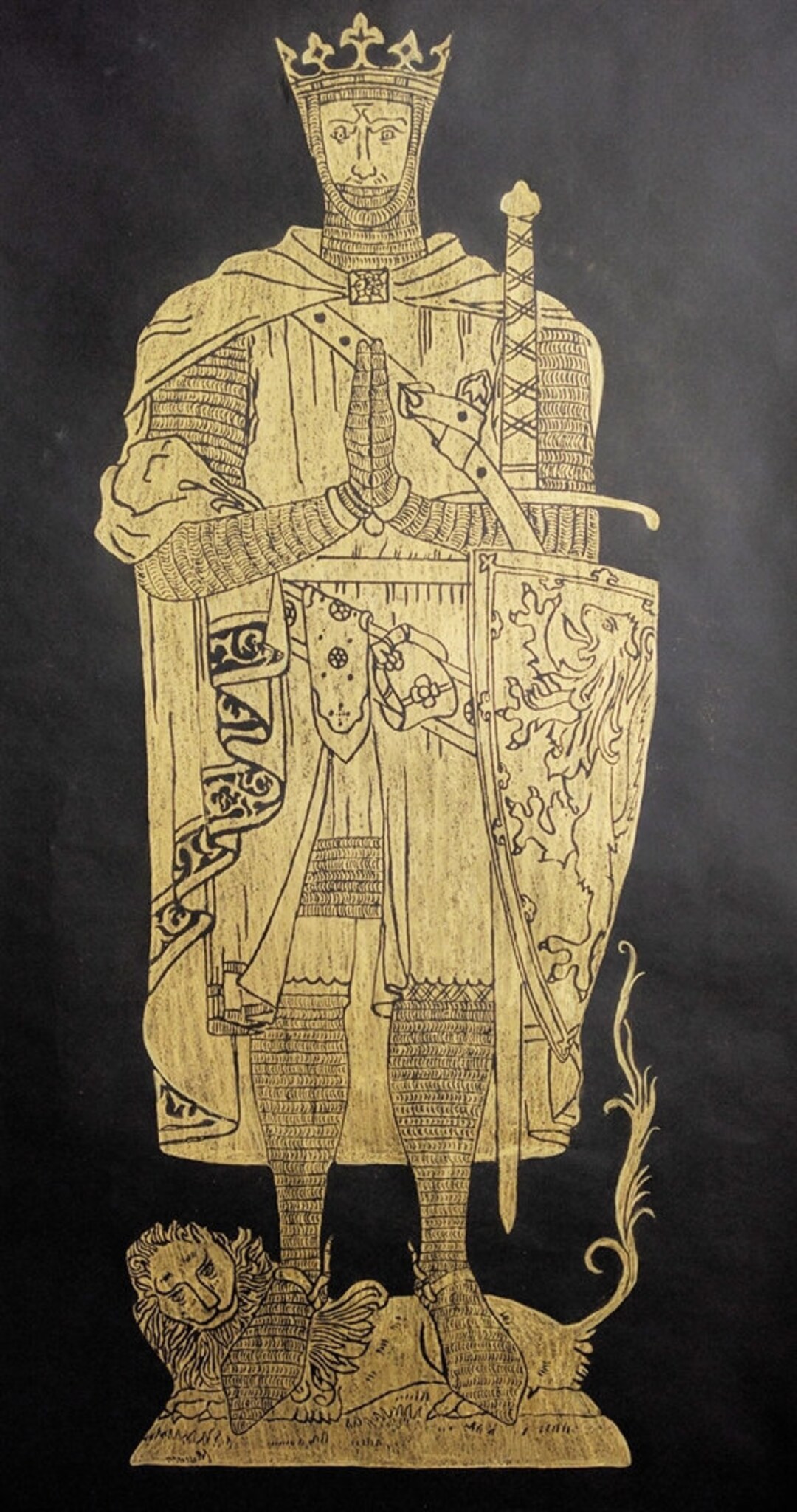 Robert the Bruce Handmade Brass Rubbing, Grave Rubbing, Historical Art ...