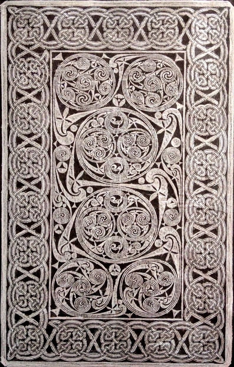 Celtic Scroll Handmade Brass Rubbing Grave Rubbing - Etsy