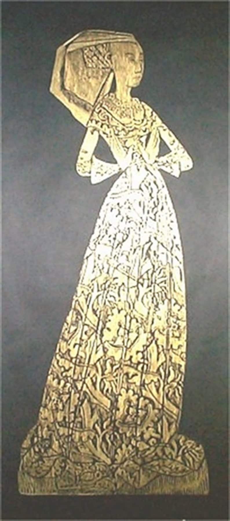 Lady Margaret Peyton THE LACE LADY Handmade Brass Rubbing | Etsy
