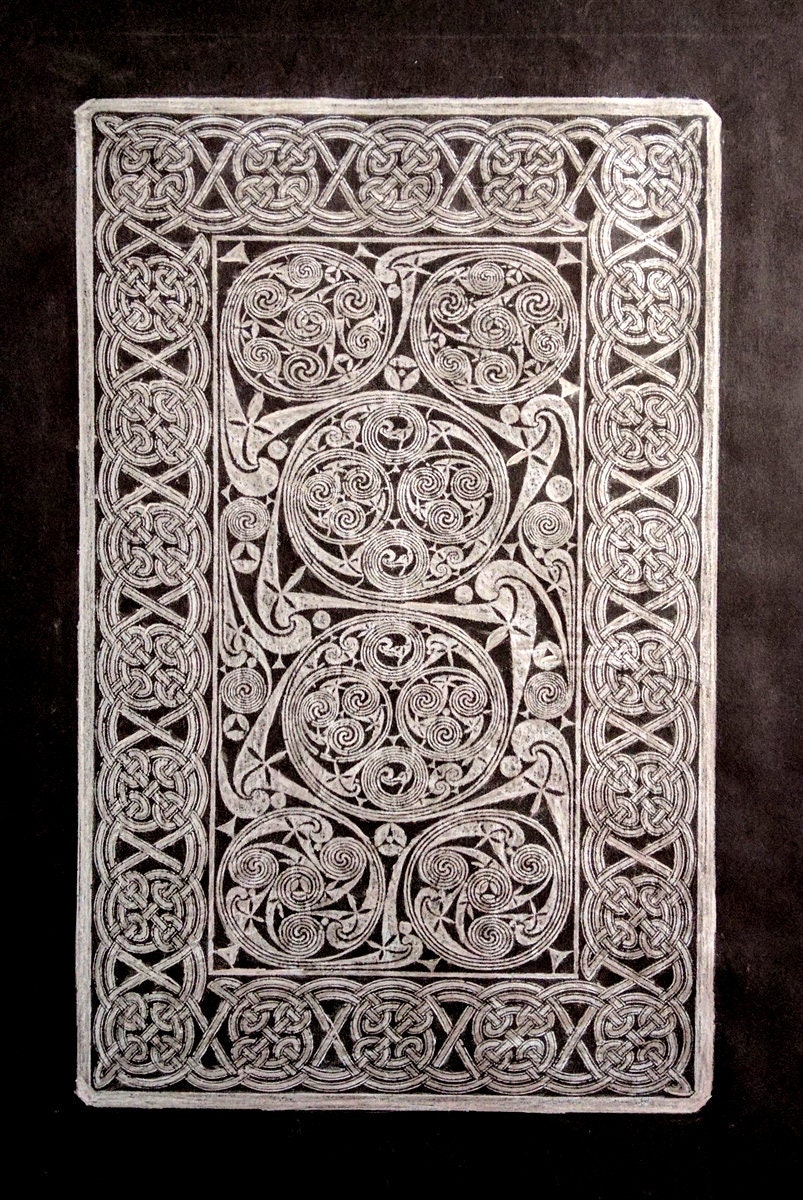 Celtic Scroll Handmade Brass Rubbing, Grave Rubbing, Historical Art ...