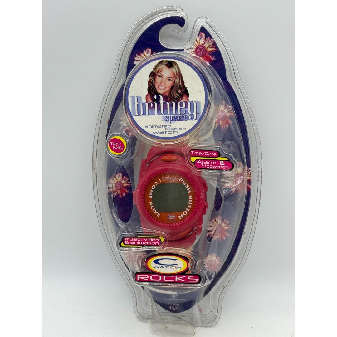 2000 Britney Spears C Watch Rocks Animated Fashion Watch NOS Sealed HTF ...