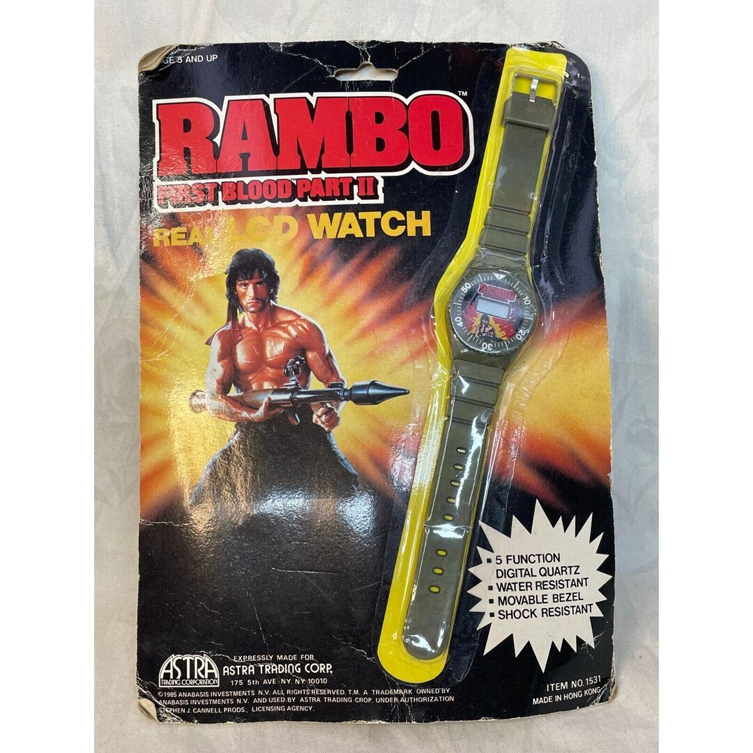 1985 Rambo First Blood Watch Astra Trading-nos Vintage - Etsy