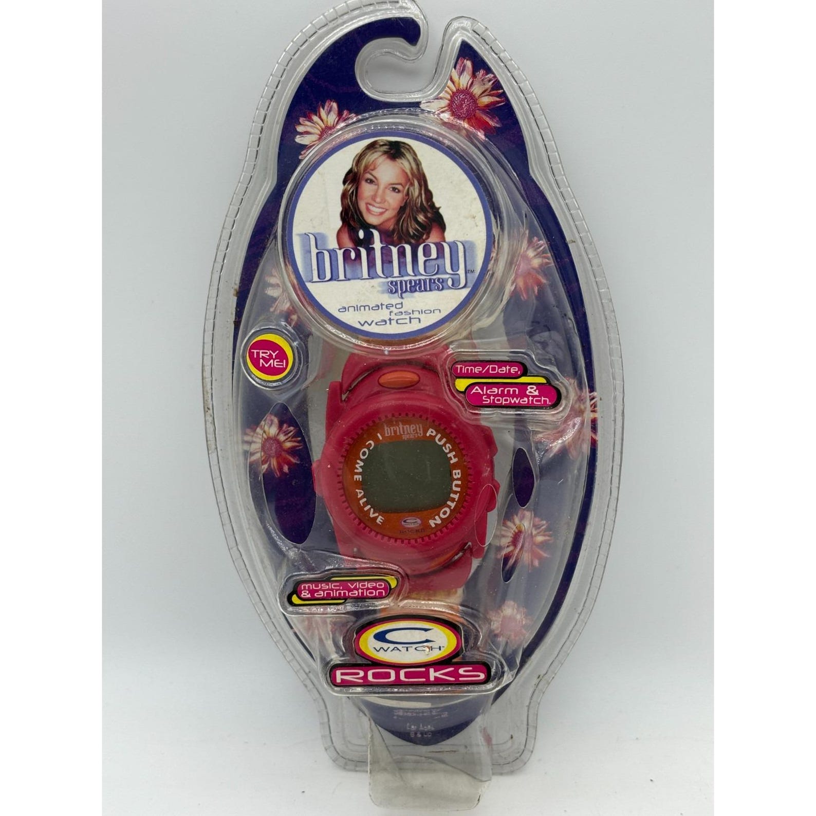 2000 Britney Spears C Watch Rocks Animated Fashion Watch NOS Sealed HTF ...