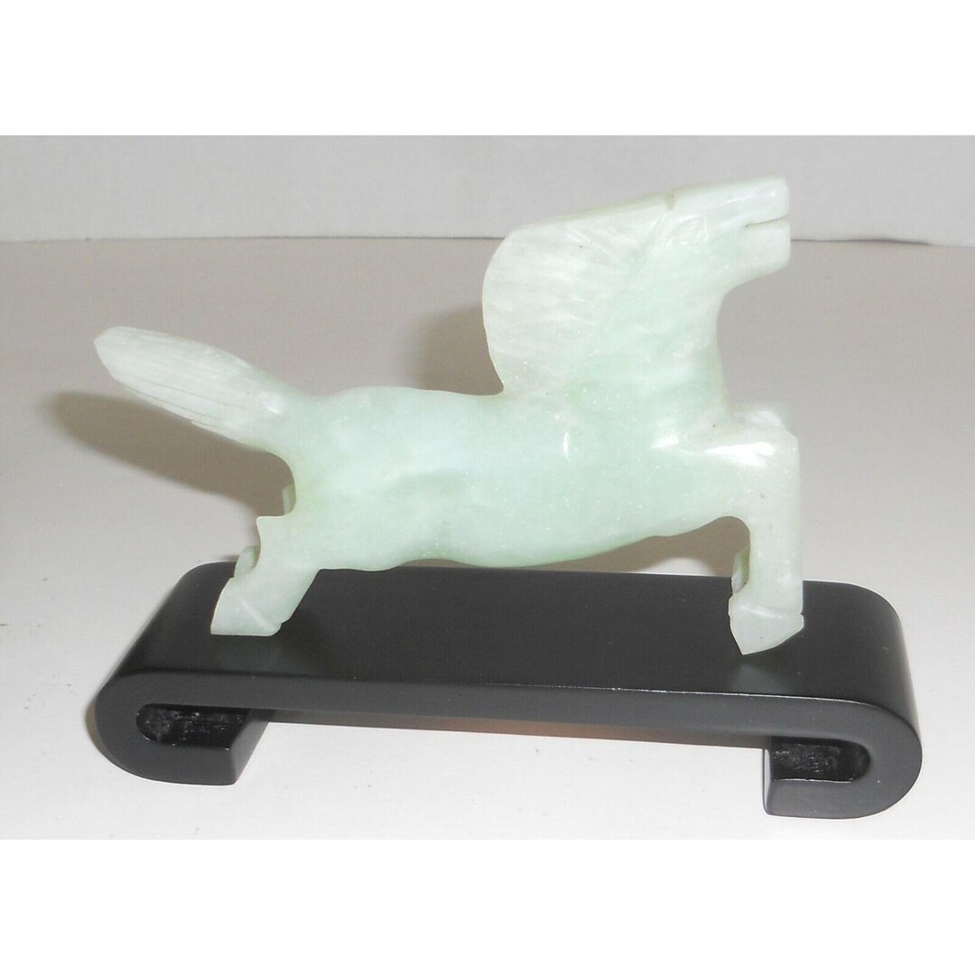 1980s Jade Running Horse Sculpture With Stand-mib NOS - Etsy