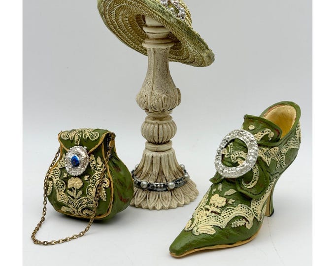 1990's Ganz Victorian Style Hat, Purse, Shoes Collection-vintage NOS ...
