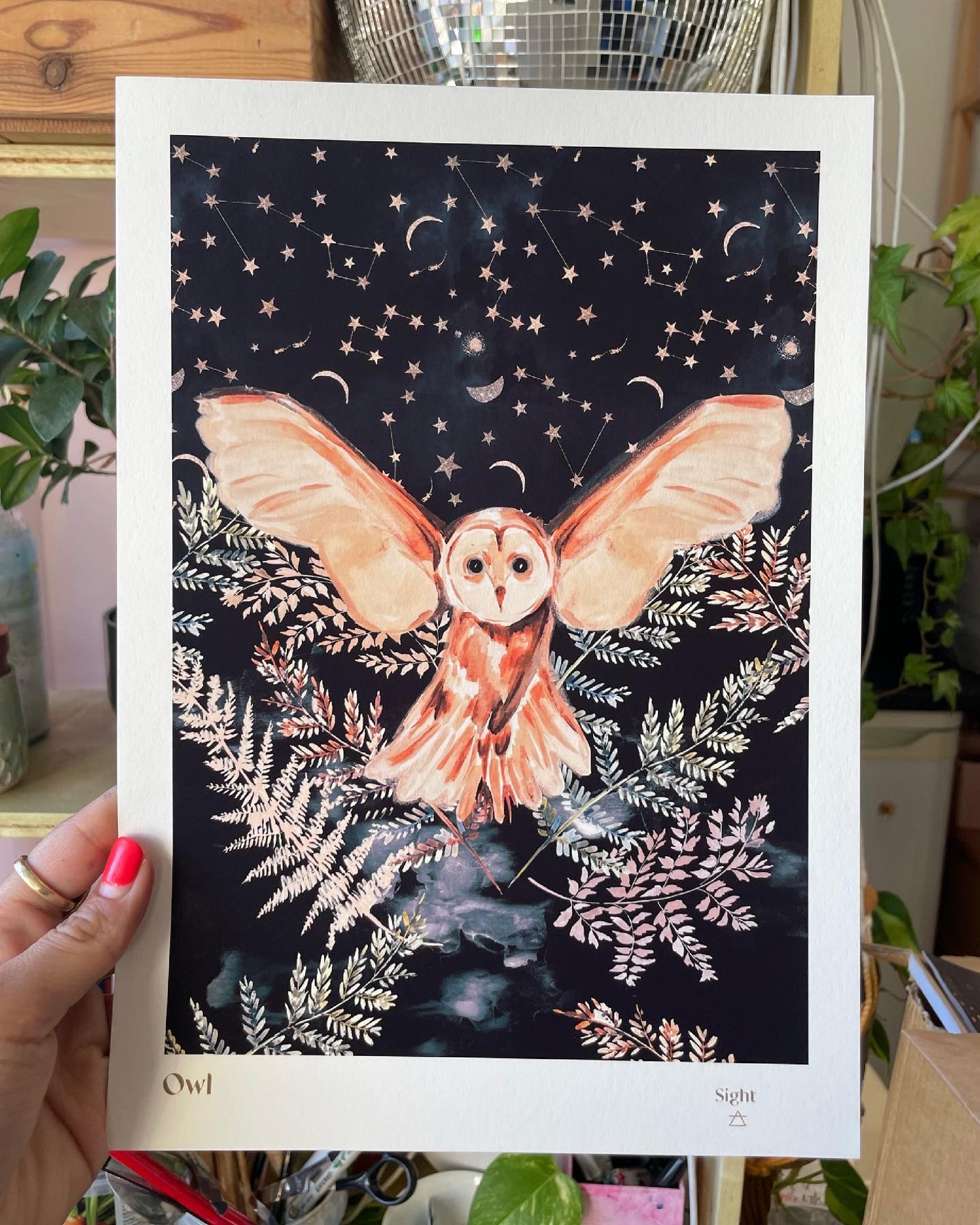 Mystic Barn Owl Print, Aesthetic Owl Print, Spirit Animal Wisdom Bird ...