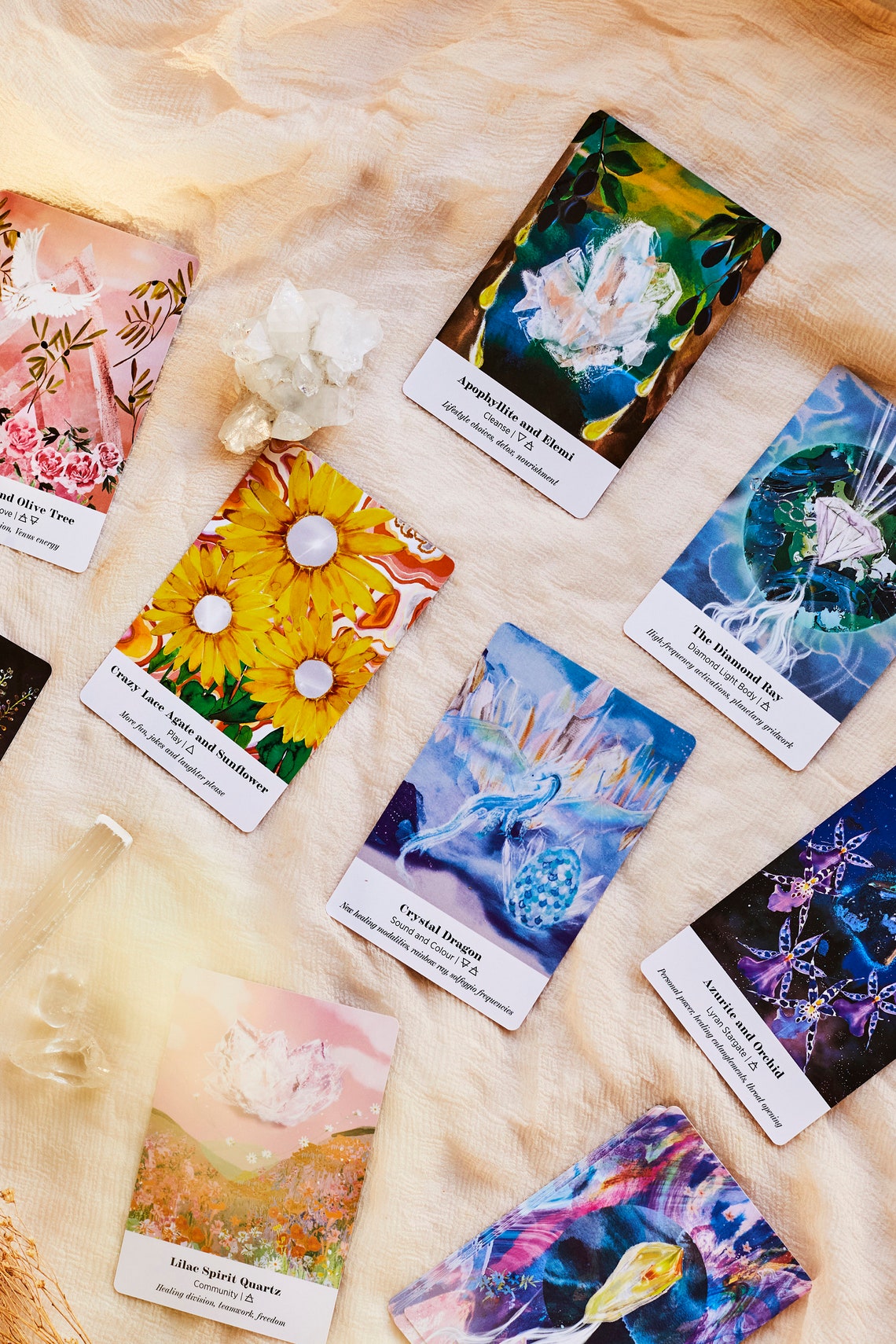 Earth Alchemy Oracle Deck With Plants Flowers and Crystals - Etsy