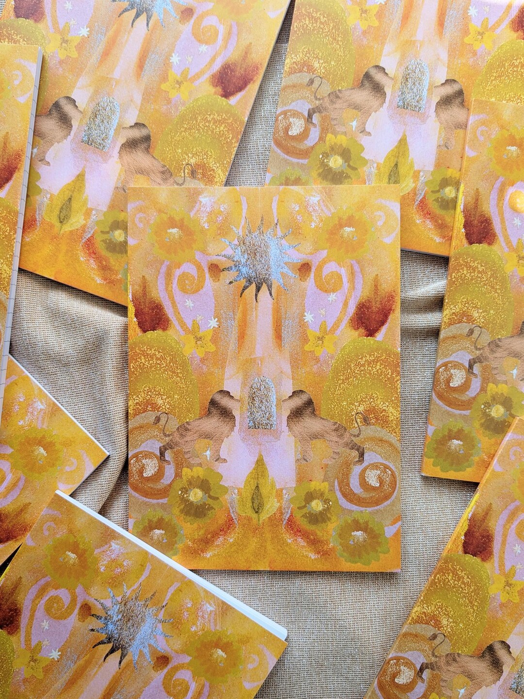 Leo Portal Notebook | Lion’s Gate Journal | Yellow Recycled Notebook ...