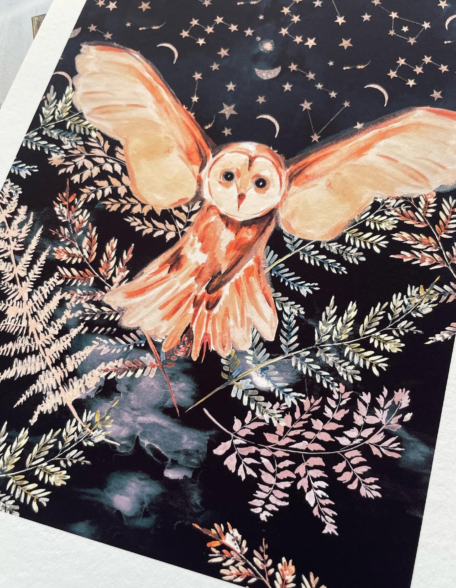 Mystic Barn Owl Print, Aesthetic Owl Print, Spirit Animal Wisdom Bird ...
