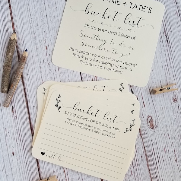 Bucket List Wedding Sign - Etsy