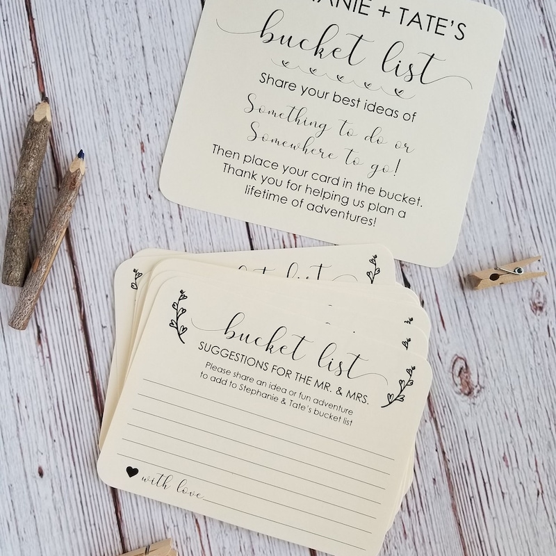 Bucket List Wedding Sign - Etsy