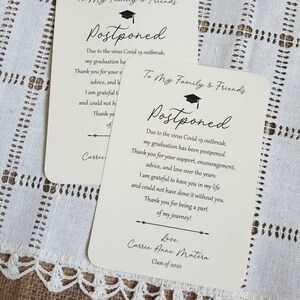 Handmade Postponed Graduation Cards Graduation Thank You - Etsy