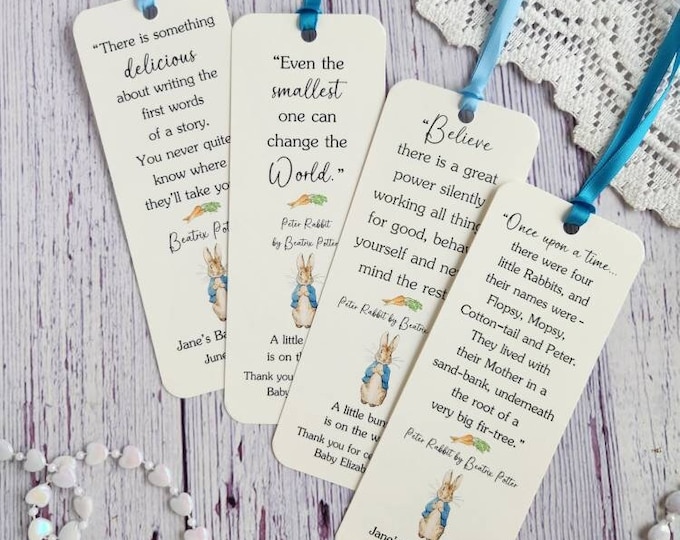 Set of 8 Children Book Theme Bookmark Favors / Personalized / Baby ...