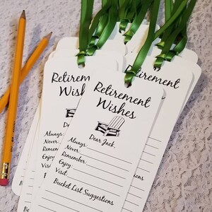 8 Handmade Retirement Wishing Tree Tags / Bookmarks / Retirement Wishes ...