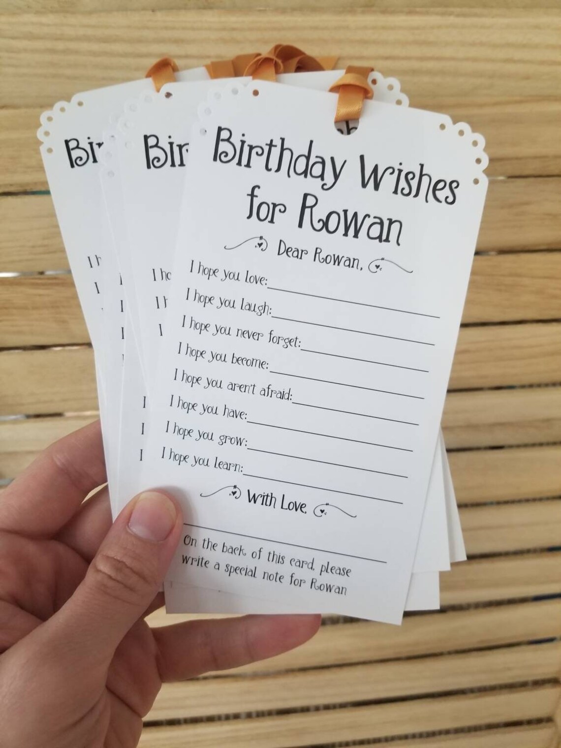 Birthday Wishes Tags - Set of 12 Birthday Party Wishes - Birthday Party ...