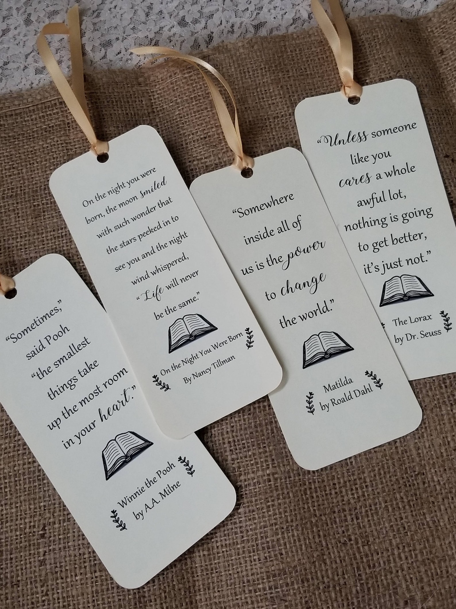 Set of 8 Wishes for Baby Bookmarks With Children Book Quotes on ...