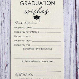 Set of 12 Handmade Graduation Wishes Cards - Advice Cards for ...