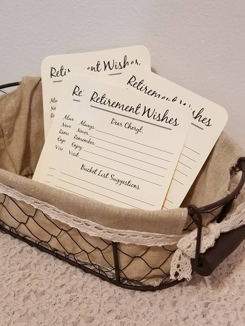 Set of 12 Retirement Wishes Cards Retirement Advice Cards | Etsy