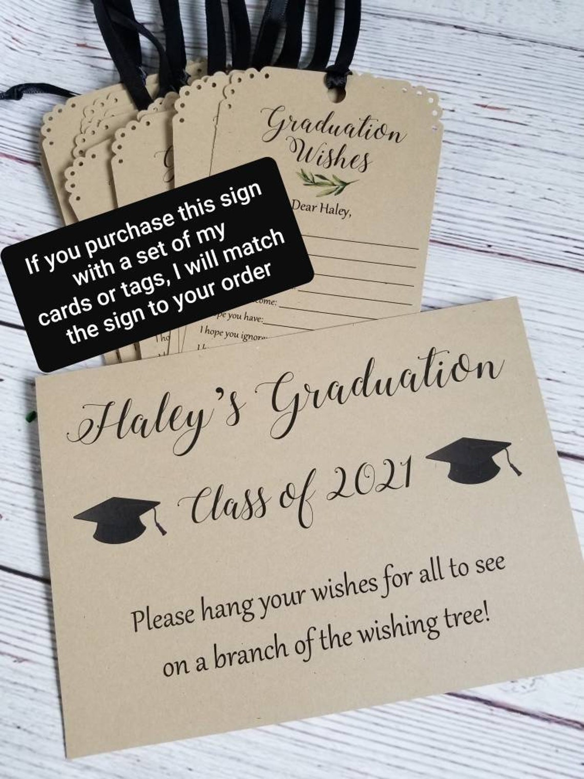 Wishing Tree Instruction Card for Graduation Party 5x7 SIGN - Etsy