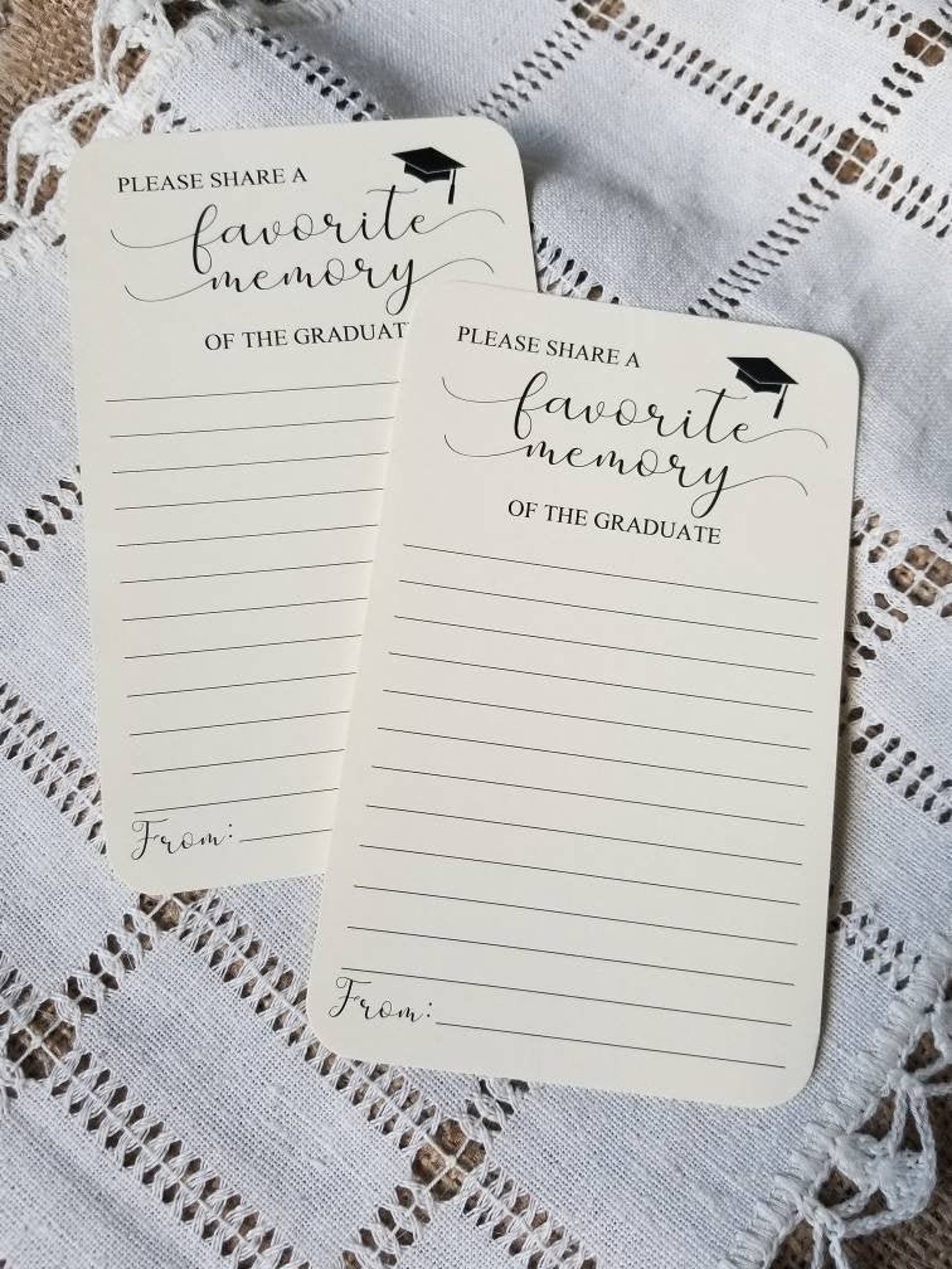 12 Handmade Share a Memory Cards for Graduation Party - Etsy