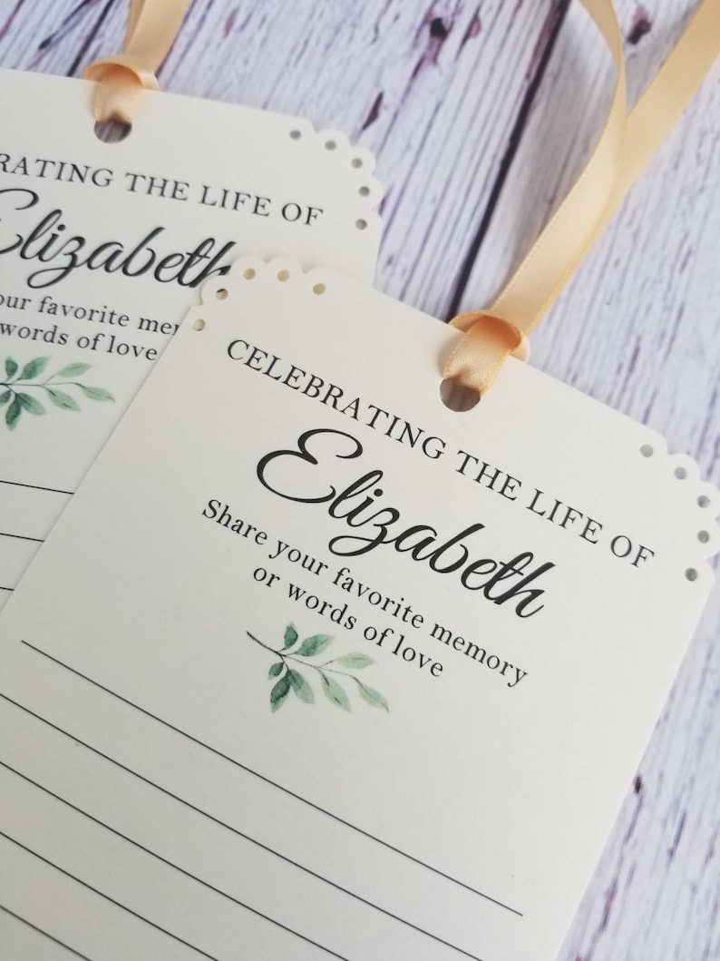 Handmade Memorial Share a Memory Tags Front Backside - Etsy