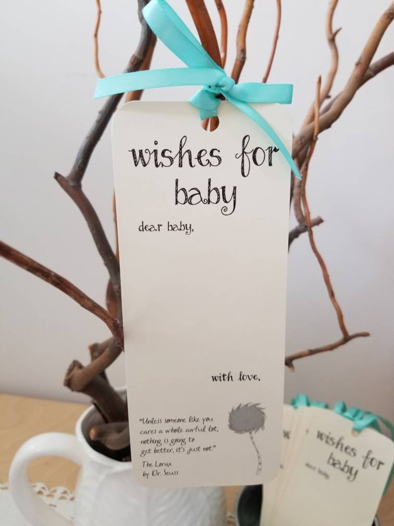 Set of 8 Baby Shower Wishing Tree Tags Bookmarks With Children - Etsy