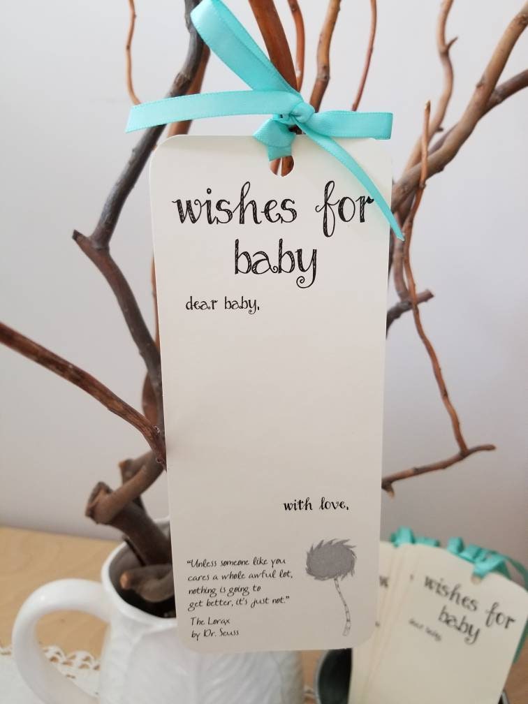 Set of 8 Baby Shower Wishing Tree Tags Bookmarks with Children | Etsy