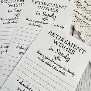 Set of 12 Handmade Retirement Wishes and Memories Cards - Keepsake for ...