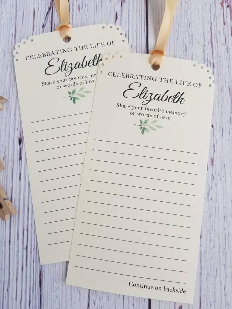 Handmade Memorial Share a Memory Tags Front Backside - Etsy