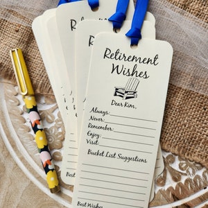 8 Handmade Retirement Wishing Tree Tags / Bookmarks / Retirement Wishes ...