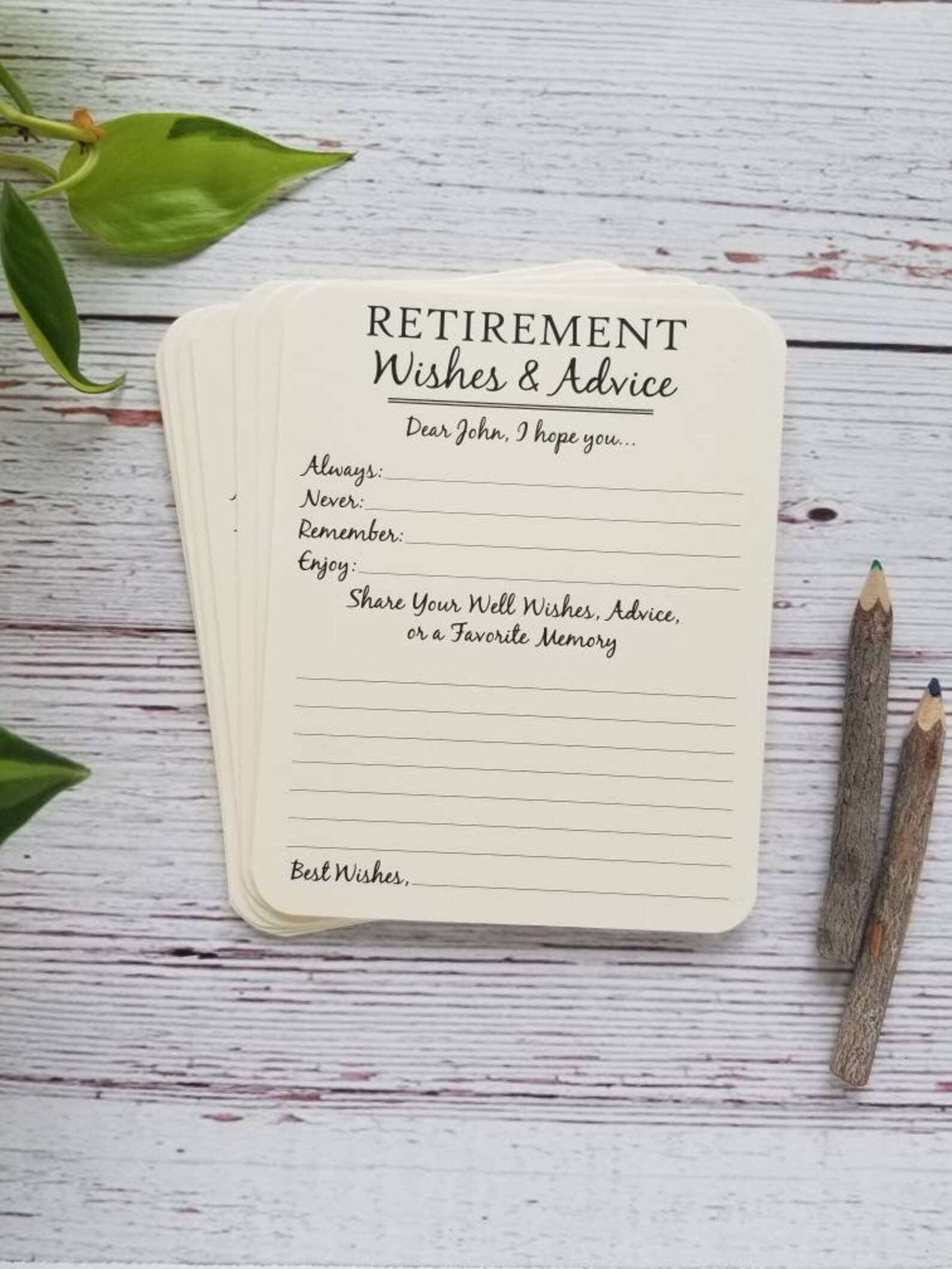 Set of 12 Handmade Retirement Wishes Advice Cards Share a - Etsy
