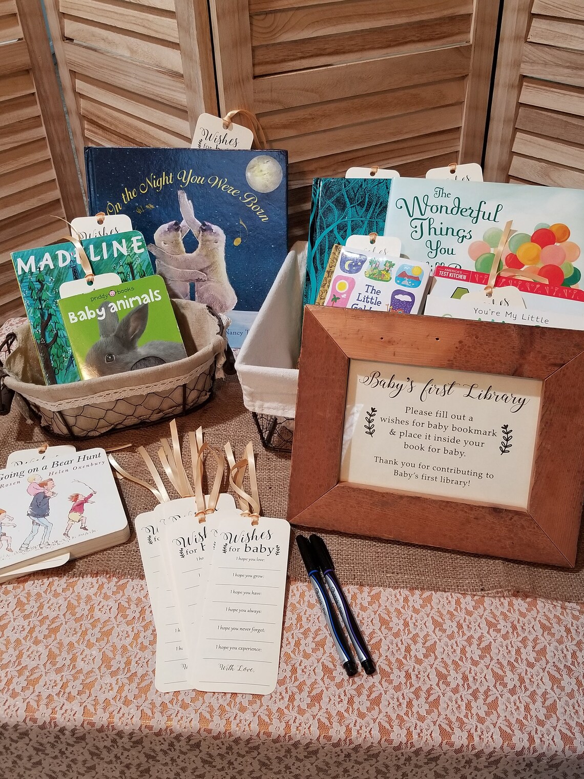 Baby's First Library 5x7 Sign Bring a Book Baby Shower - Etsy